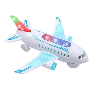 Joyabit Toy Airplane, Flashing LED Lights and Music, Bump and Go Action ...