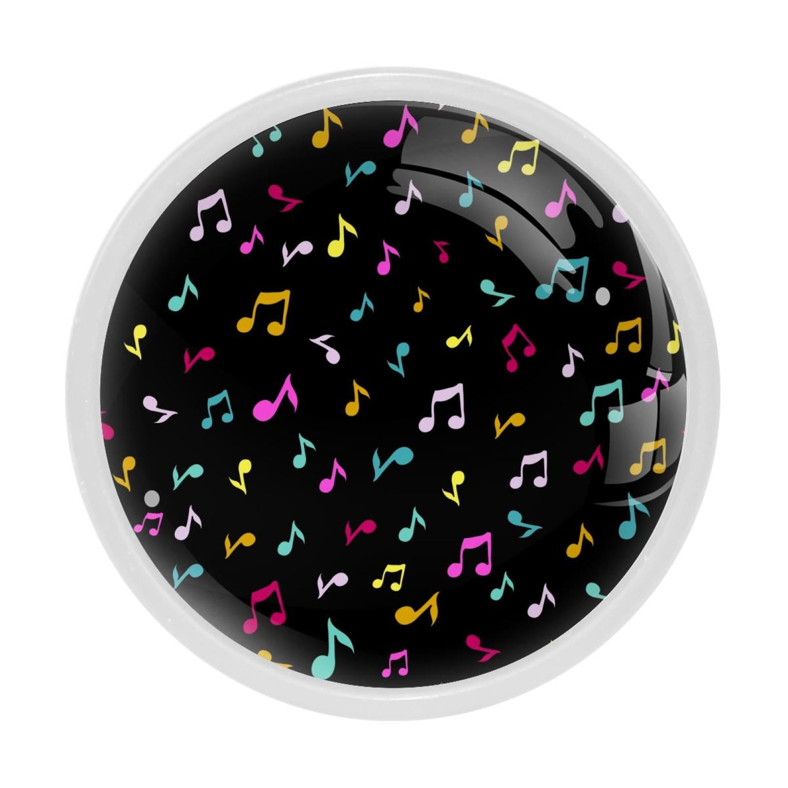 4 Pcs Music Notes Knobs for Kitchen Cabinet Cupboard Dresser Bookcase ...