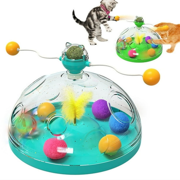 ziyahi Cat Toy Interactive Spinning Track Ball Stimulating Mental Game ...