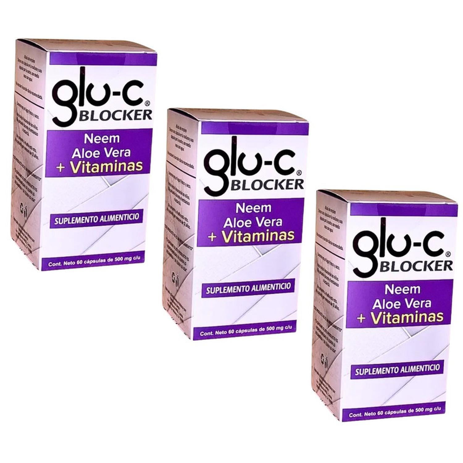 Glu-C Blocker Naturaleza Verde Cápsulas 500mg Pack 3 Piezas blanco ...
