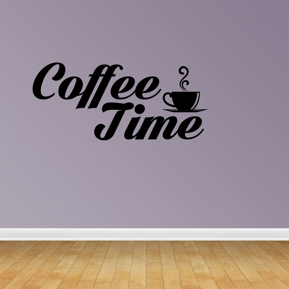 Coffee Time Quote Vinyl Wall Decals Vinyl Decals Kitchen Decal Coffee ...