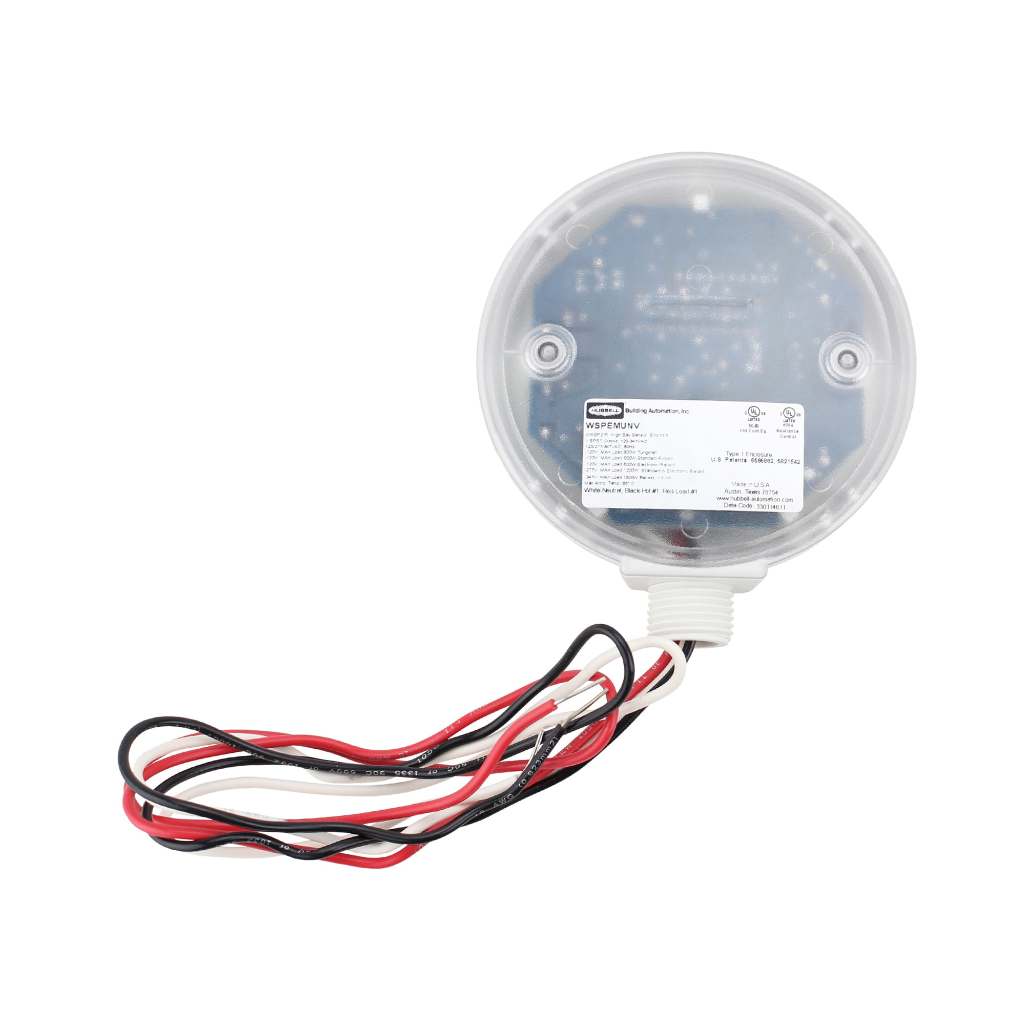Hubbell WSPEMUNV WASP Fixture Mount High Bay Occupancy Sensor, 1 SPST ...