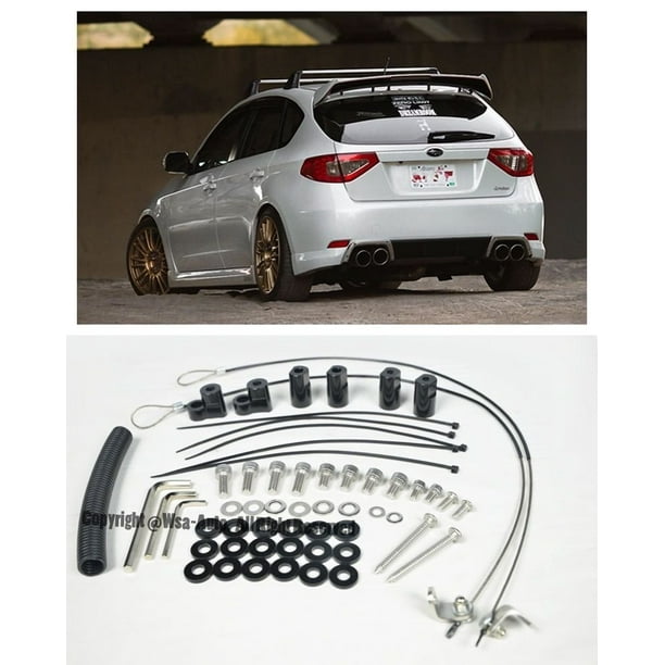 EOS Rear Wing Spoiler Riser Extender Lift Tilt Kit Silver - For Subaru ...