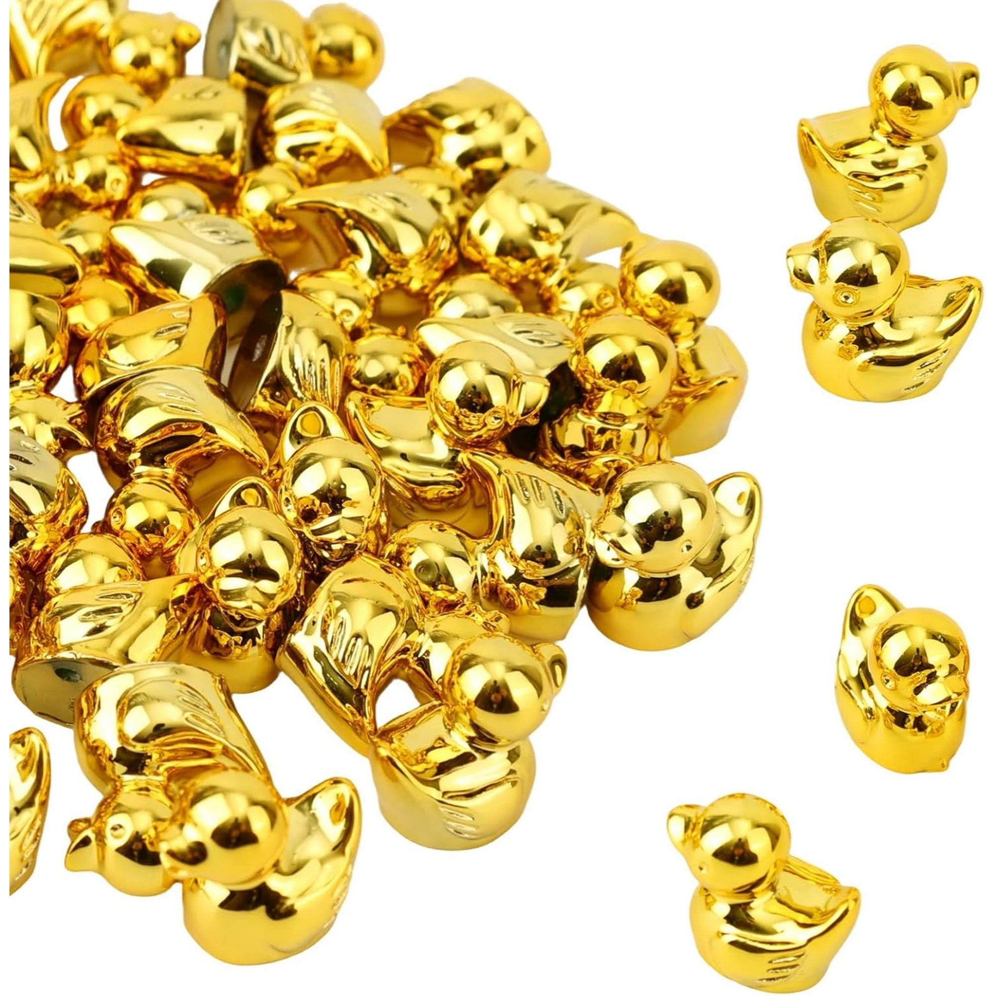 Click here for Nobrand 100pcs Mini Golden Ducks  Resin Tiny Gold... prices