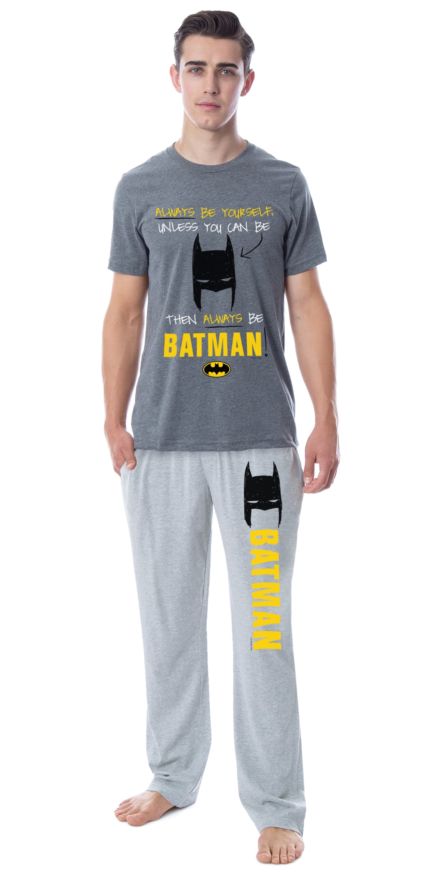 DC Comics Mens' Batman Always Be Funny Character Sleep Pajama Set ...