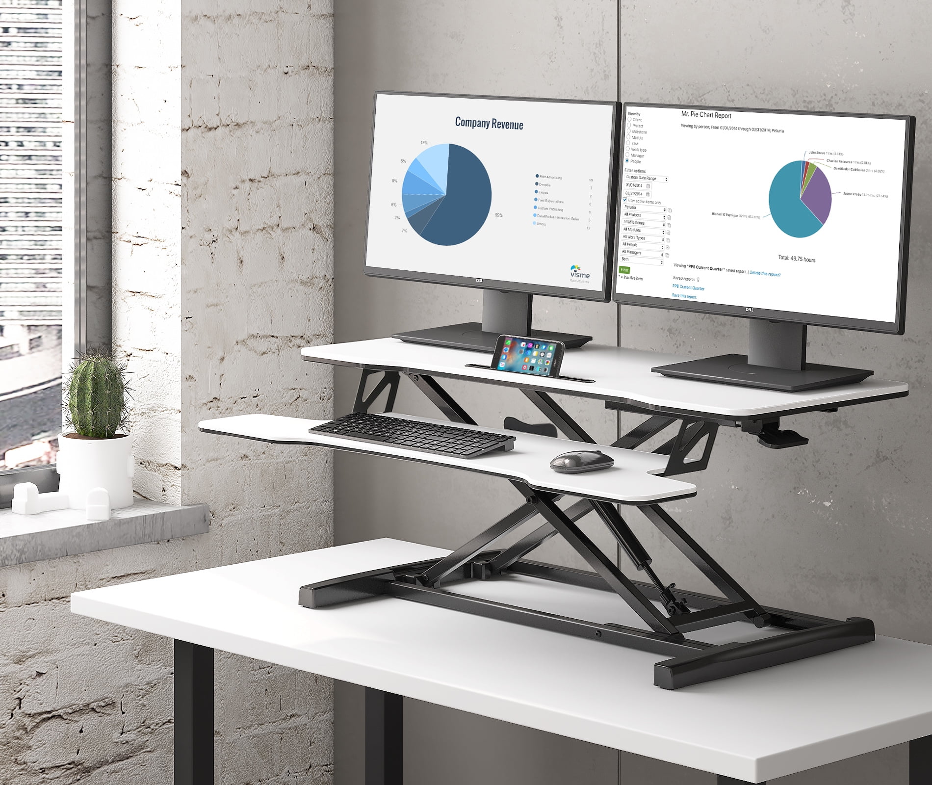 Buy FITUEYES Height Adjustable Standing Desk 36” Wide Sit to Stand ...