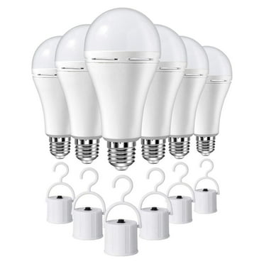 ZhenheKeeplit 8Pk A19 Emergency Rechargeable Light Bulbs, 48H Light Up ...
