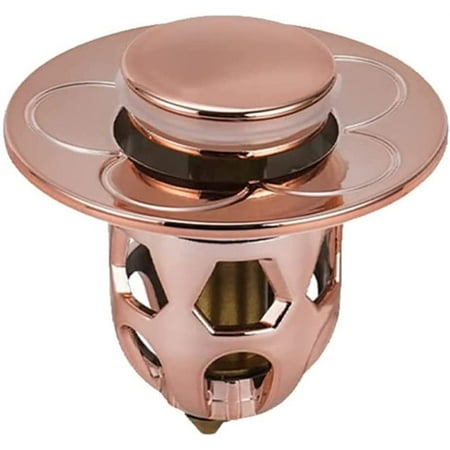 (Rose Gold)Universal Basin Water Head Leak Stopper, Chrome Pop Up Click ...