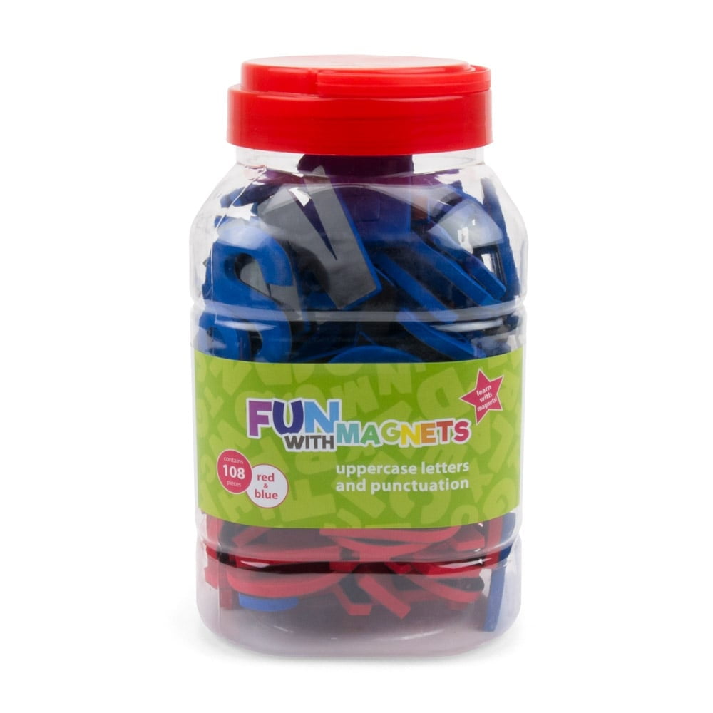 Fun with Magnets 108 Uppercase Magnetic Foam Letters + Punctuation (Red ...