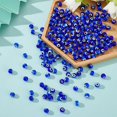 192Pcs 3 Strands Beads Bulk Blue Round Spacer Beads 6mm Glass Eyes ...