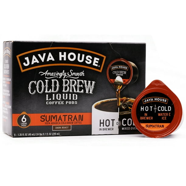 Java House Cold Brew Coffee Pods, Sumatran, 6 Count - Walmart.com