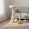 Lazsy Wood Feline Climber Home Wooden Construction Cat Climber Scratch ...