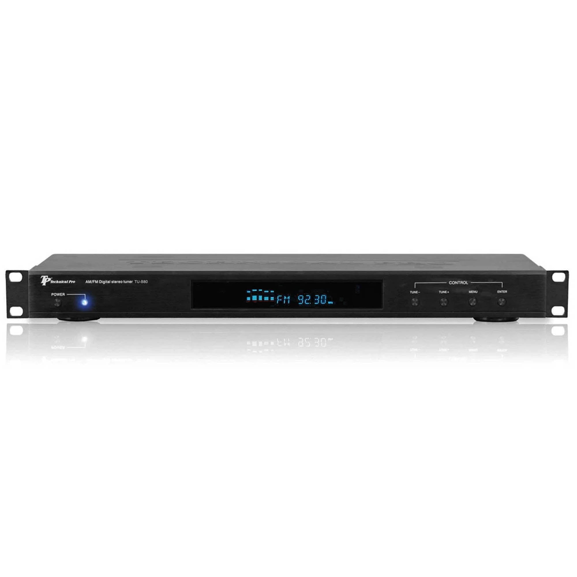 Technical Pro Professional AM/FM Digital Tuner, 60 Stations Storage ...
