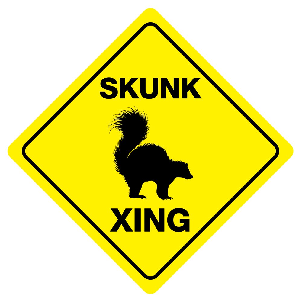 SKUNK XING Funny Novelty Crossing Sign - Walmart.com - Walmart.com
