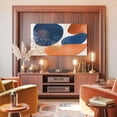 Abstract Graffiti TV Dust Cover 85 Inch, Vintage Orange Blue Dot round ...