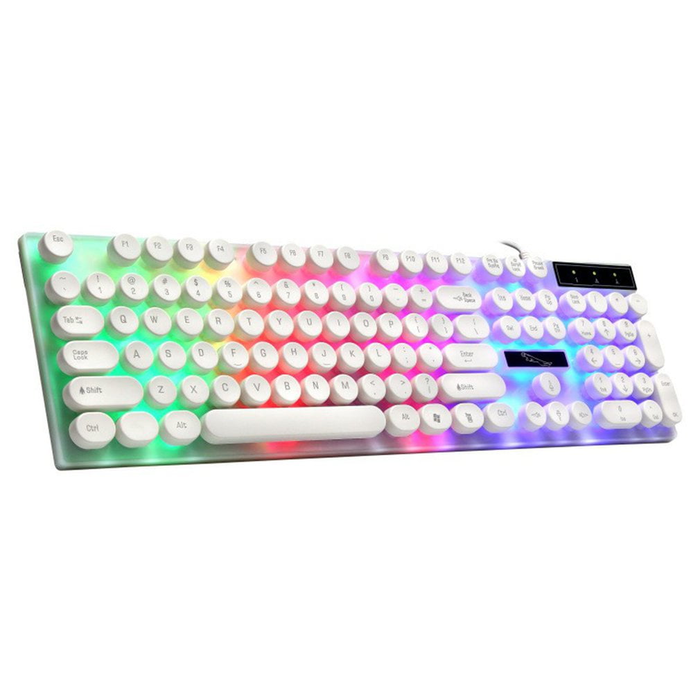 PEACH Gaming Keyboards Gamer Keyboard Wired 104 Keycaps With RGB ...