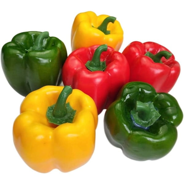 Artificial peppers fake vegetables colorful decorative vegetables, red ...