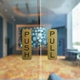 All Quality Classic Vertical Push Pull Door Sign (Black / Gold ...