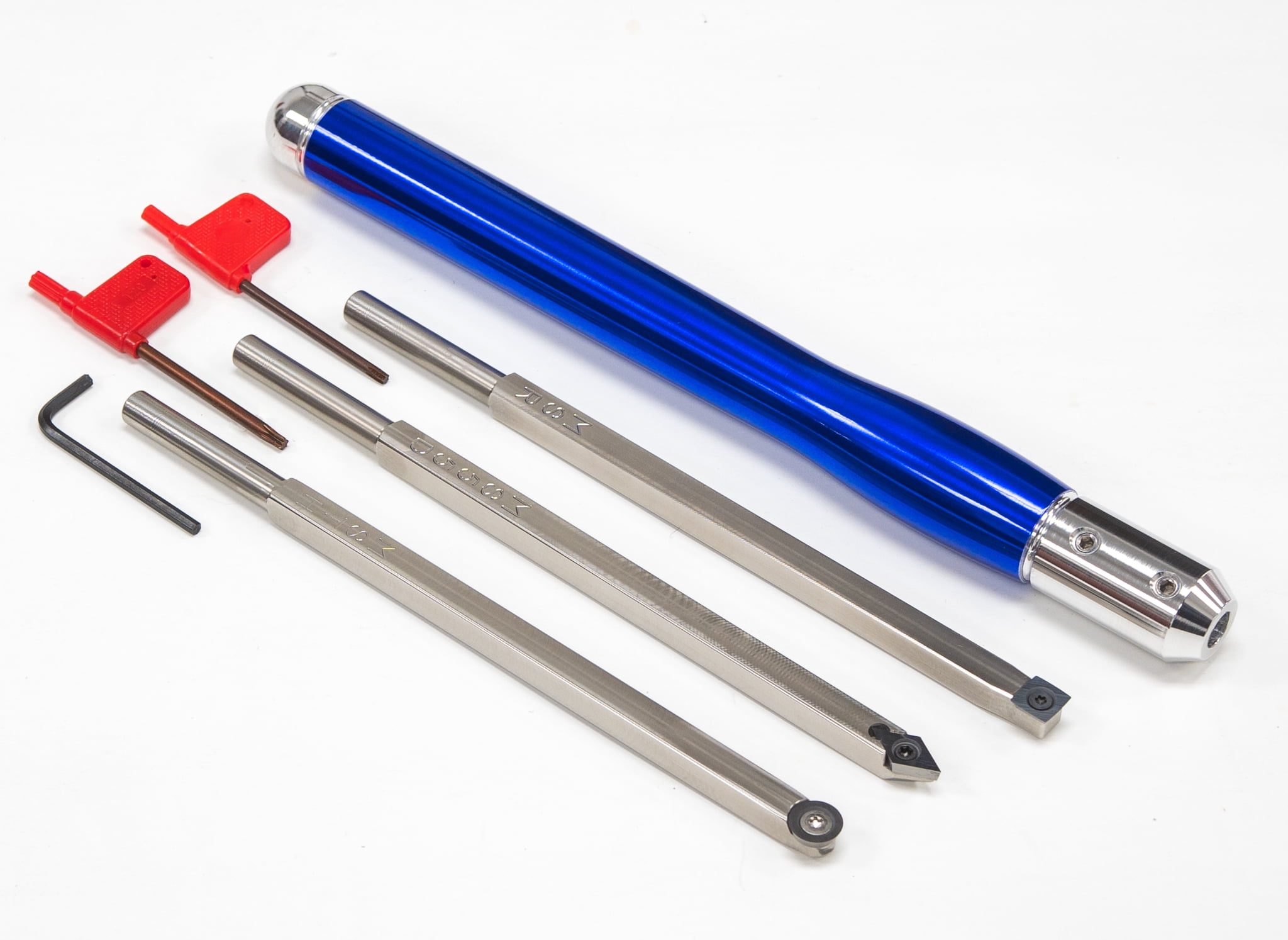Buy Mid Size Package of 3 Carbide Simple Wood Turning Tools with Blue ...