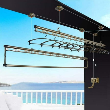 Drying Rack Ceiling Pulley Indoor Balcony Hand-Cranked Lifting Dryer ...