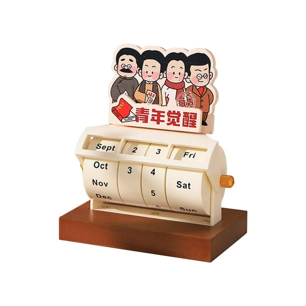 Tnarru Rotary Perpetual Desk Calendar Calendar Display for Kitchen ...