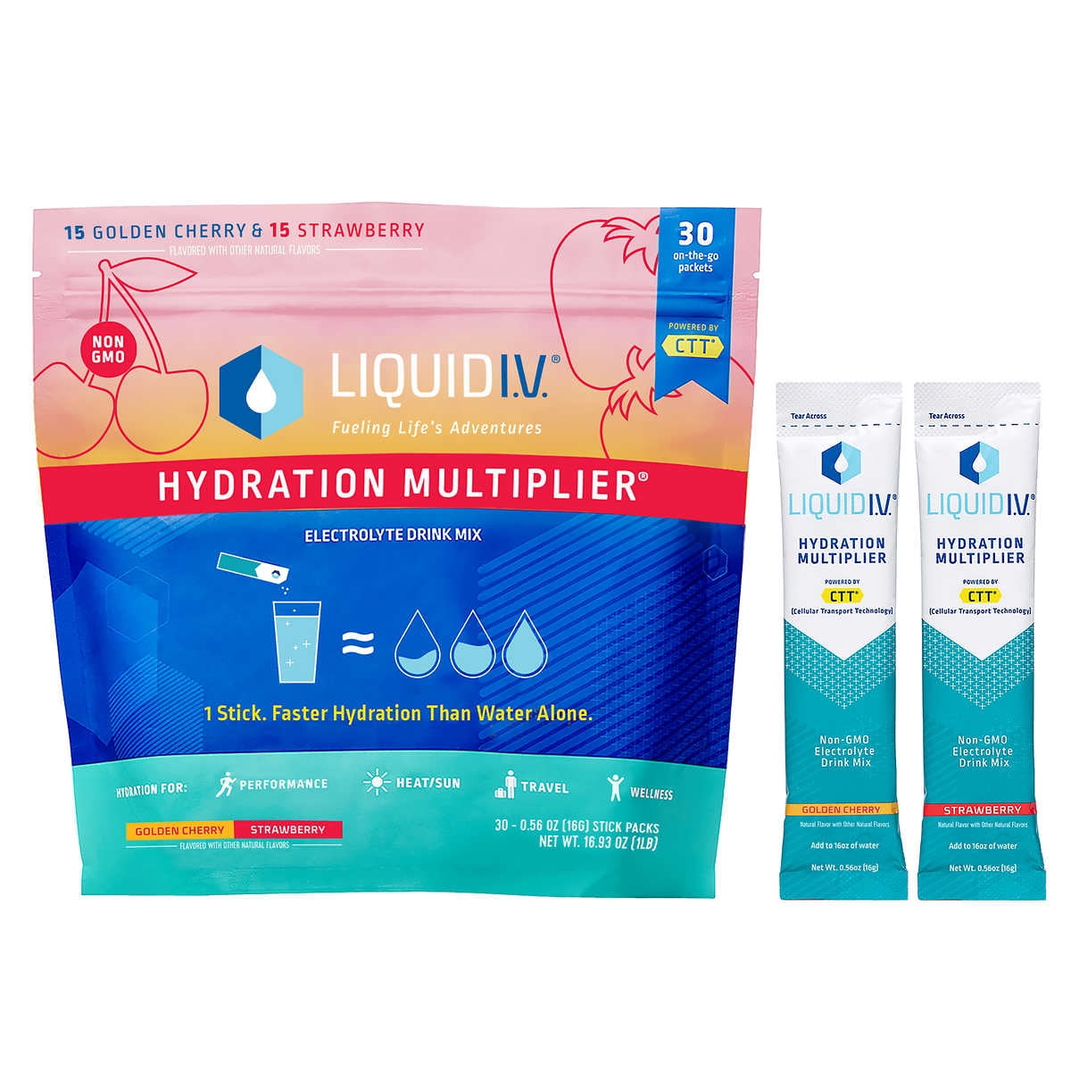 Liquid I.V. Hydration Multiplier Electrolyte Drink Mix, Variety, 0.56 ...