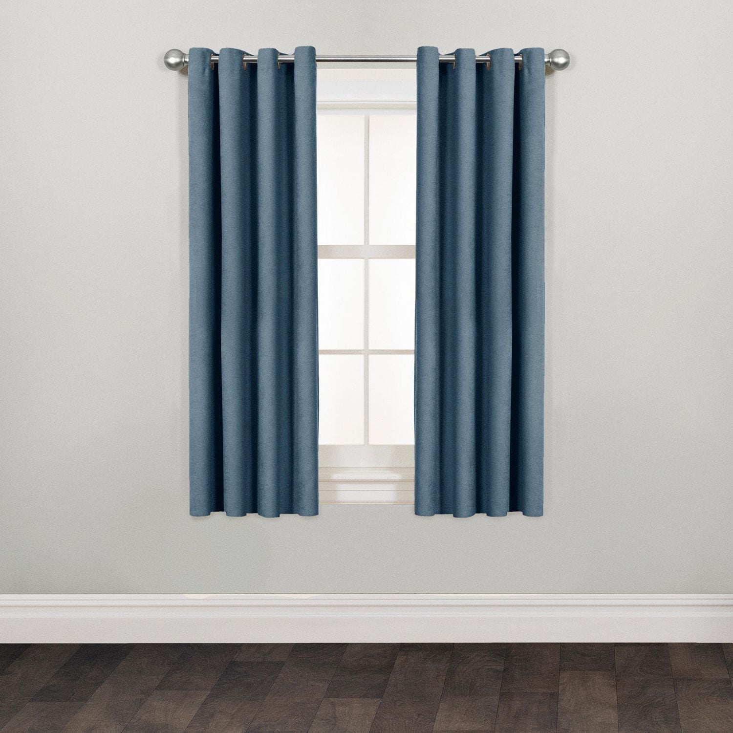 Mainstays Faux Suede Drapery Grommet Window Curtains Panel, 1 Panel ...