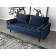 US Pride Furniture US Pride Mac Velvet Sofa Light Greyish Cyan ...
