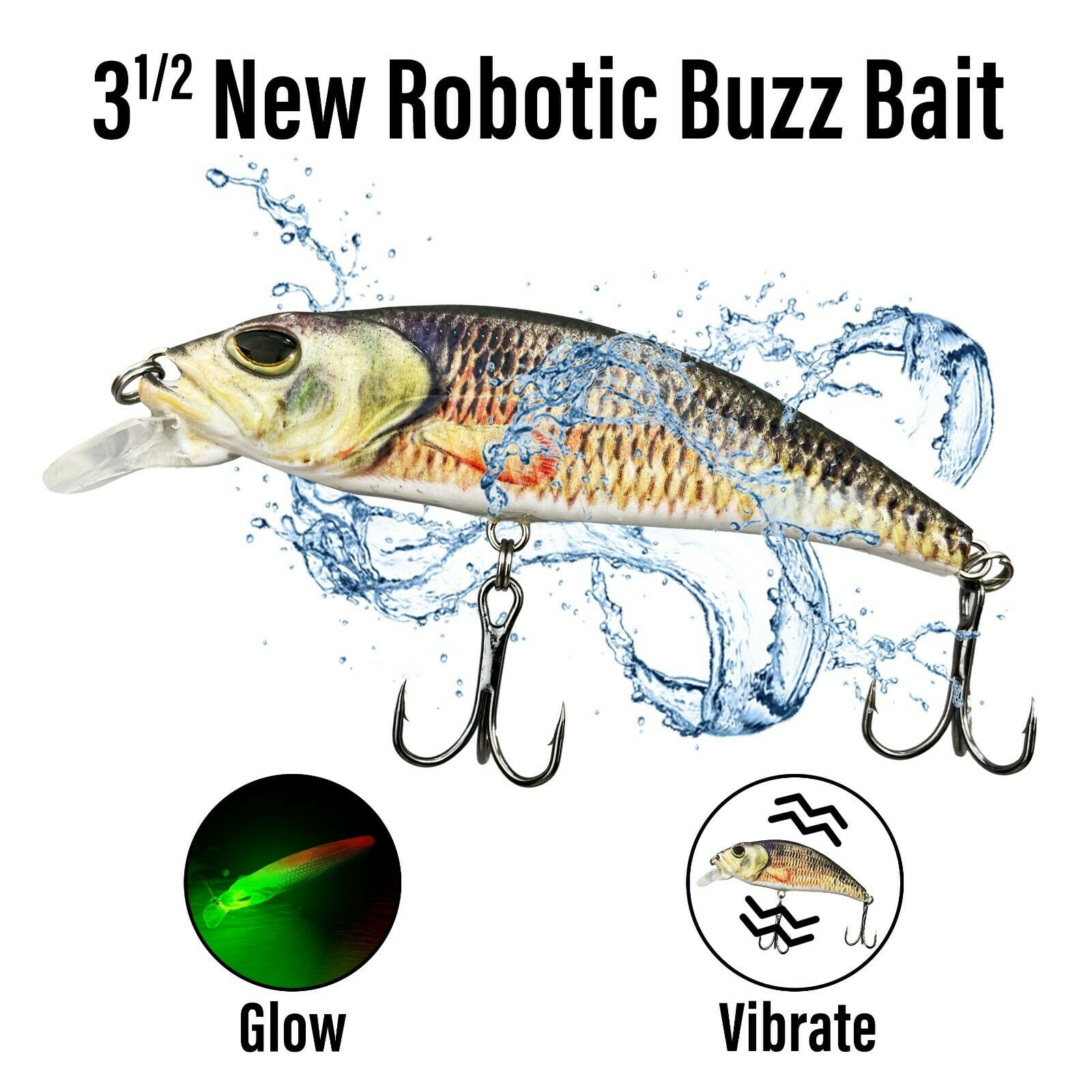UFISH Electronic Robotic Twitching Fishing Lure Crank Bait Fishing ...