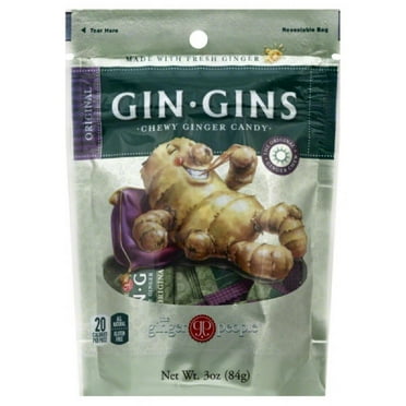 Gin Gins, Original Chewy Ginger Candy, 4.5 Oz - Walmart.com