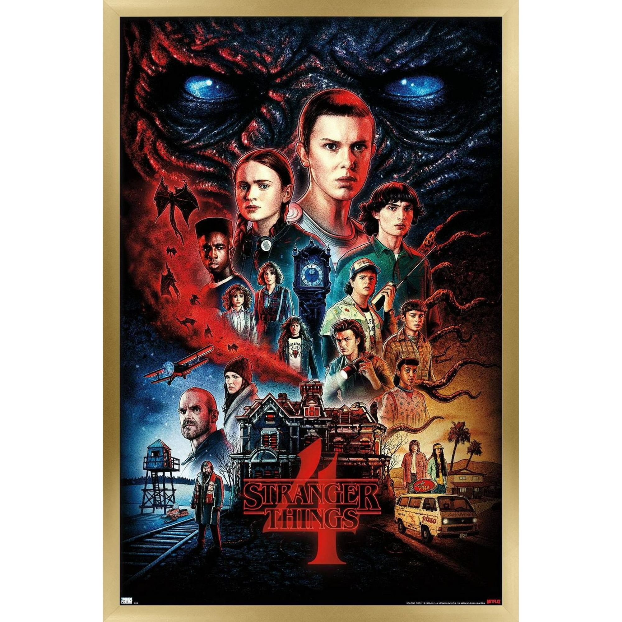 Trends International Netflix Stranger Things: Season 4 - One Sheet Wall Poster  22.375 X 34 Framed 14.725 X 22.375