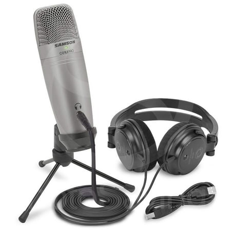 Samson C01U Pro Recording Pack with USB Studio Microphone, Headphones ...