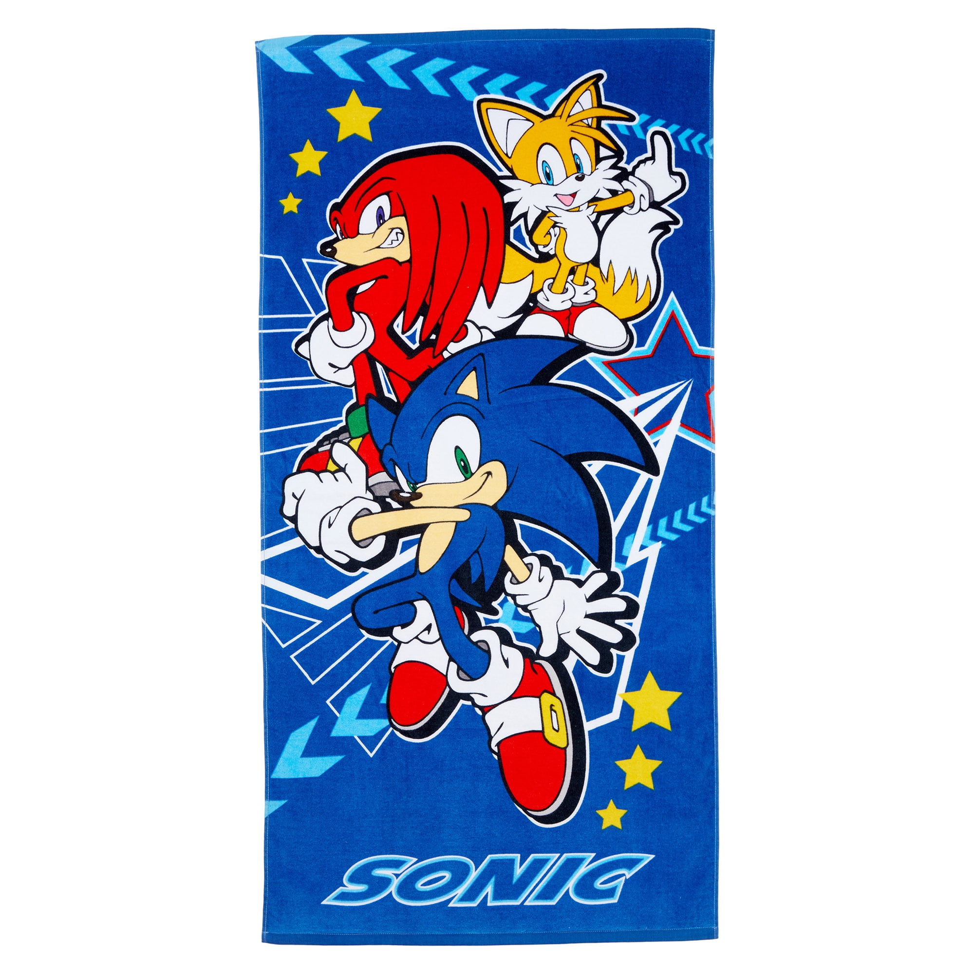 Sonic the Hedgehog Kids Beach Towel, Cotton Blend, 27x54, Blue, Sega ...