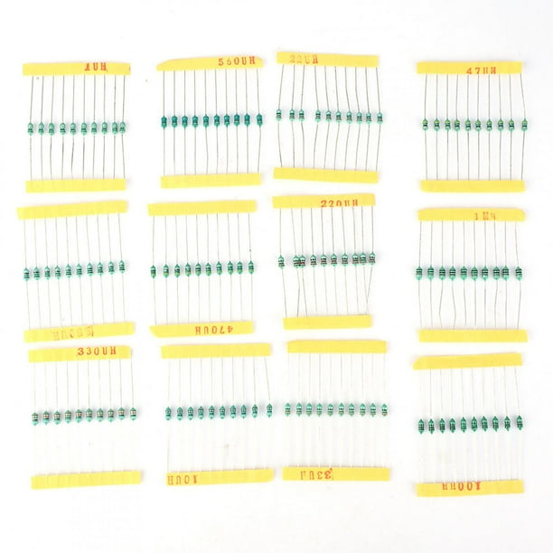 Color Ring Inductor,120 Pcs Inductor Set Electronic Part Inductor Kit ...