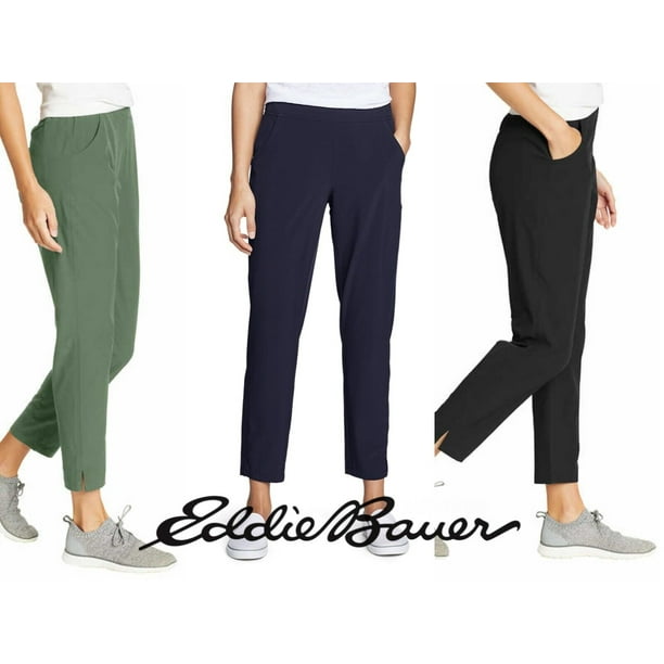 Eddie Bauer Women's Traveler Departure Ankle Pants Lightweight UPF 50 ...