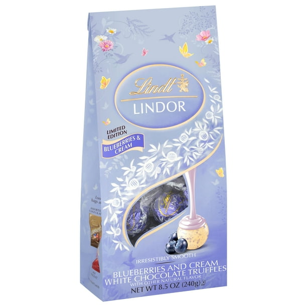 Lindt Lindor, Easter Blueberries & Cream White Chocolate Candy Truffles ...