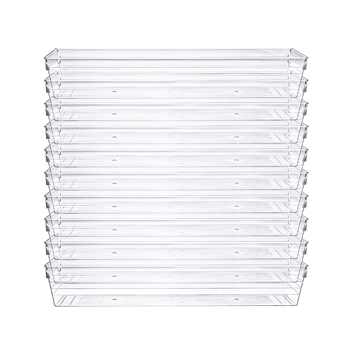 Click here for Geloo 10 Pack 12 X 3 X 2 Inch Clear Drawer Organiz... prices