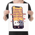 Playful Smartphone Cat Video Art - Cat Lover - 13x19 Poster Print ...