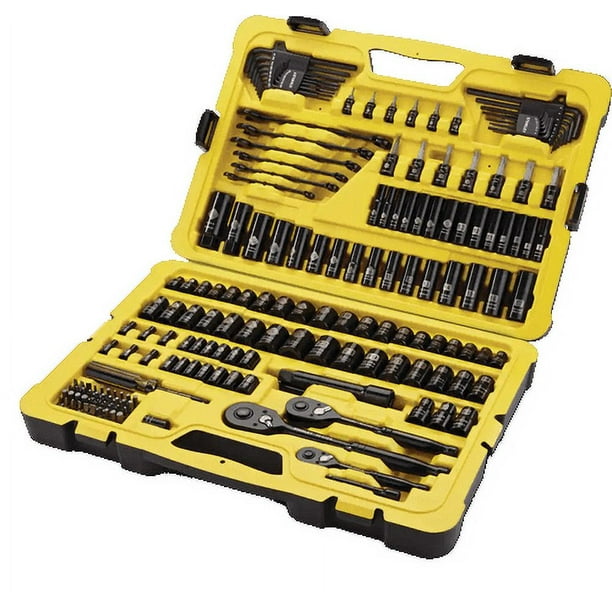 Stanley Professional Grade Black Chrome Socket Set, 183-pc, SAE/Metric ...