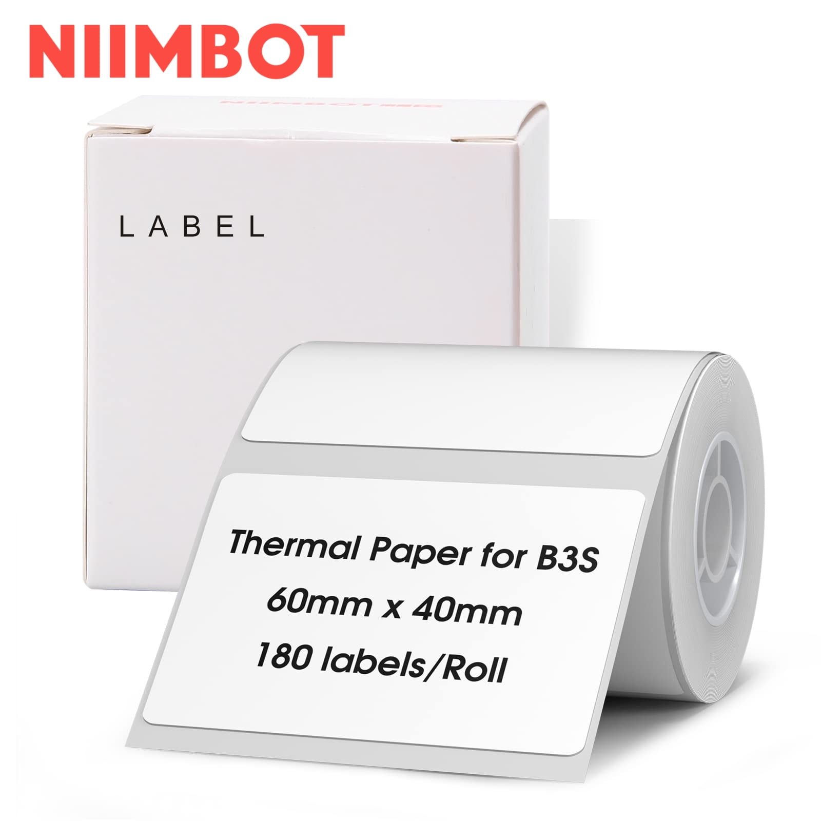 NIIMBOT Labels for B3S Label Printer, 2.36"x1.57"(60x40mm) Thermal ...
