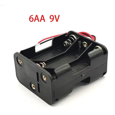 10-AA Battery Slot Spring Clip Holder Case Plastic Storage Box Flat ...