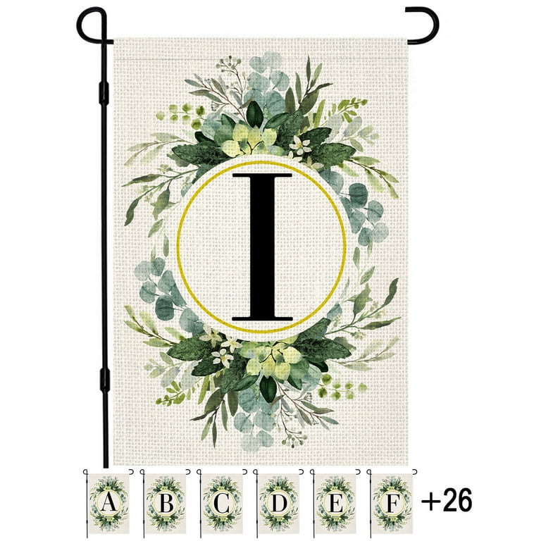 Small Initial Garden Flags | Fasci Garden