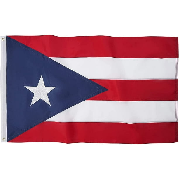 Puerto Rico Flag 2x3 Feet 24x36 inches Embroidered Stars Sewn Stripes 2 ...