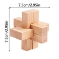 Hot!Wooden Brain Teaser Puzzles Small 3D Wooden Puzzles Wood Block ...
