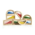 Guidecraft Guidecraft Rainbow Blocks Sand: Wooden Sensory Building Toy, Skills Building Stacking ...