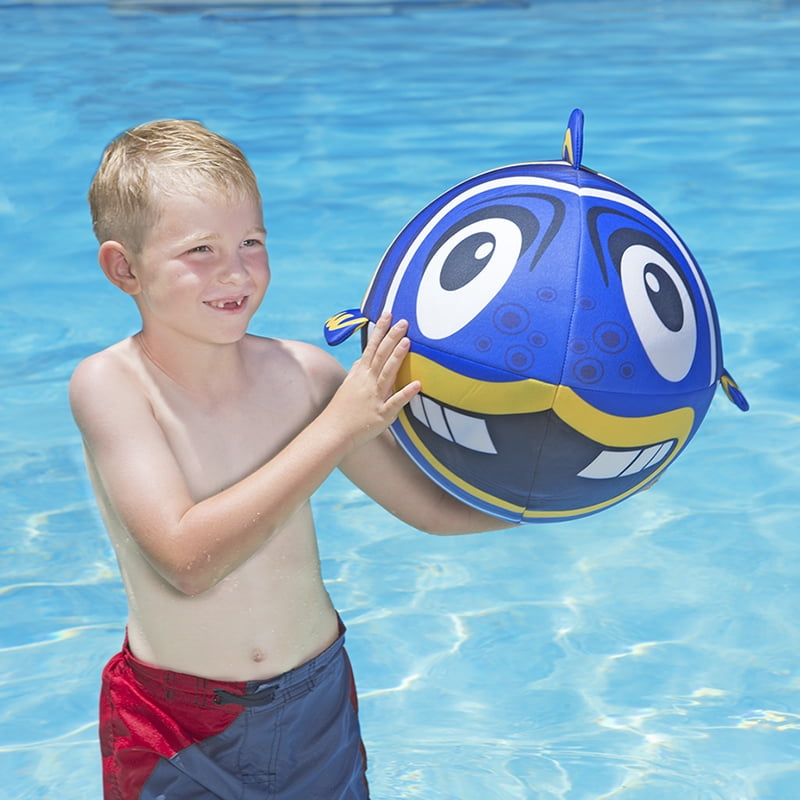Swim Central 27" Inflatable Fish Shaped Swimming Pool Ball - Blue ...