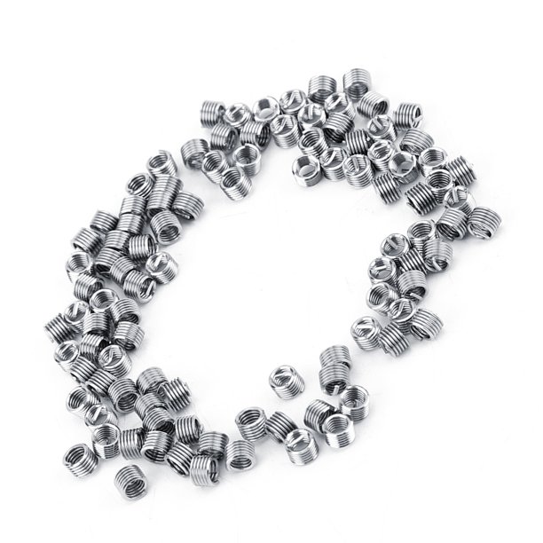 Surtido De Insertos De Reparación De Roscas De Manga De Alambre, 100 Piezas M4 Acero Inoxidable ...
