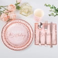175PCS Happy Birthday Plates and Napkins Party Supplies, Paper Pink and ...