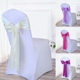 Ludlz Elegant Chair Back Bow Tie Breathable Faux Silk and Stain Wedding ...