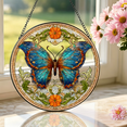 butterfly floral leaves Stained Glass Design. Best Graduation Season ...